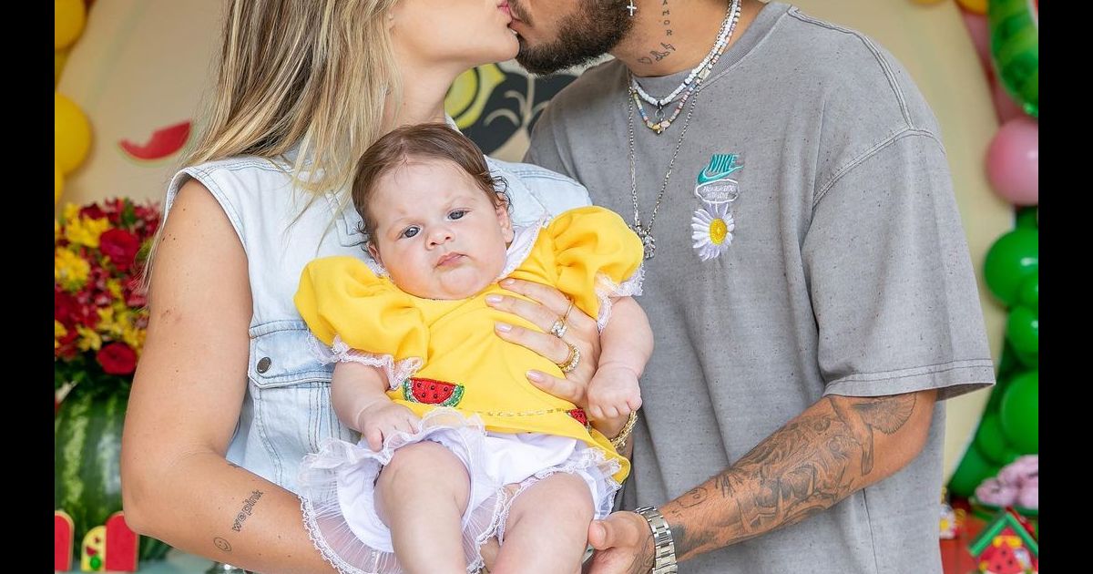 Maria Flor completou 3 meses neste domingo (22) e ganhou uma festa ...