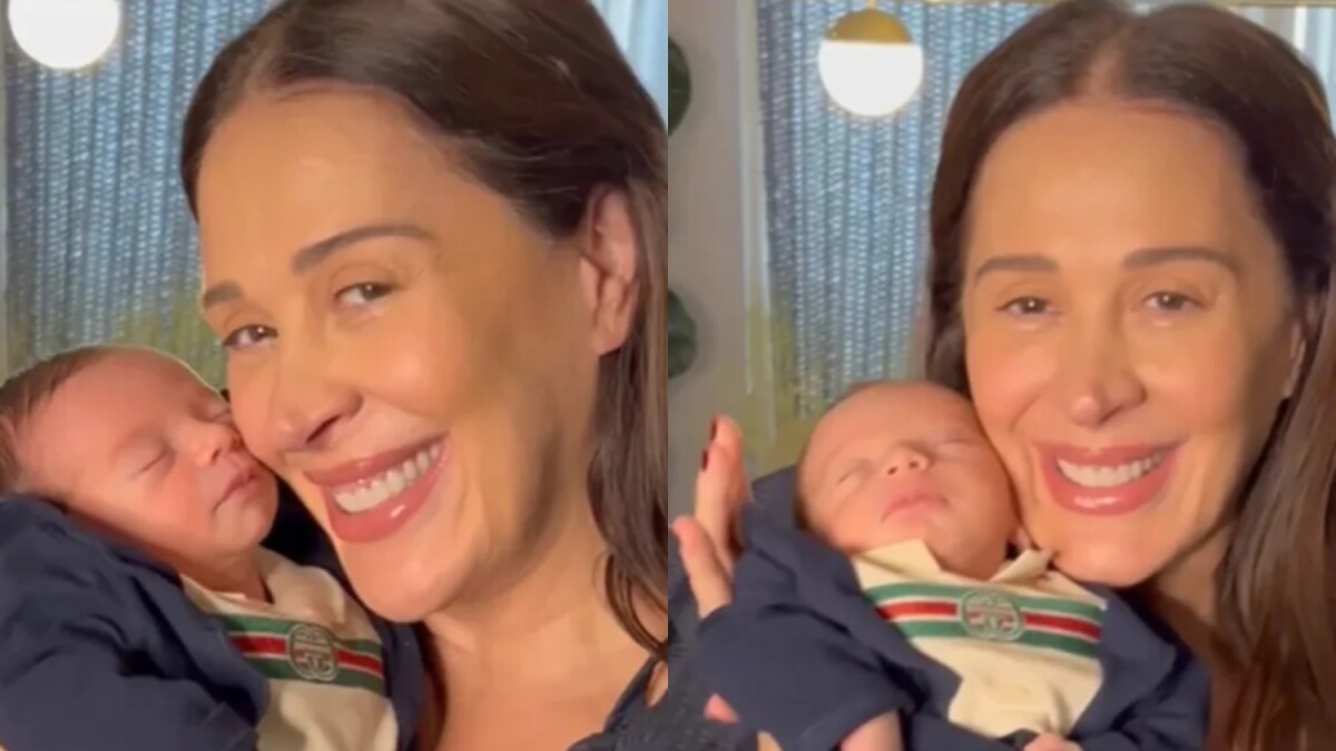 Foto: Claudia Raia publicou um vídeo novo do filho dormindo - Purepeople