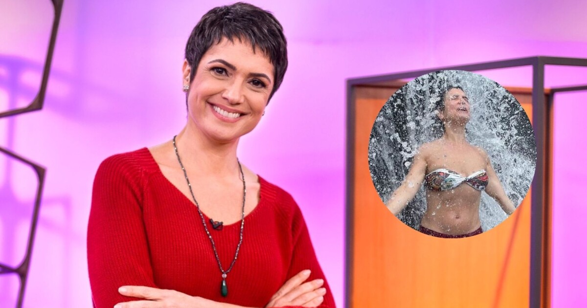 Sandra Annenberg coloca o corpão para jogo em banho de cachoeira e foto rara de biquíni ...