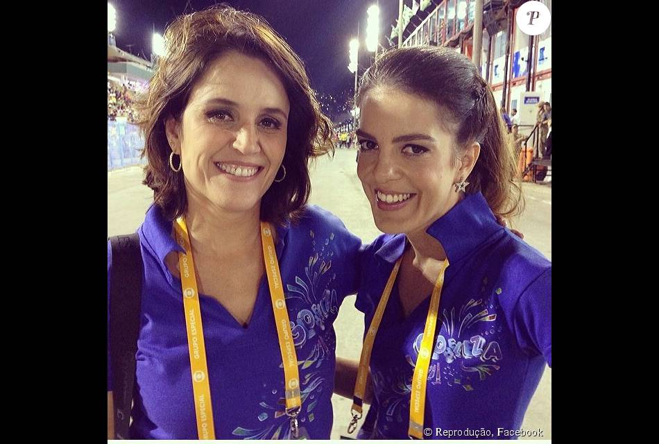 Ana Luiza Guimarães ao lado de Mariana Gross durante cobertura do ...