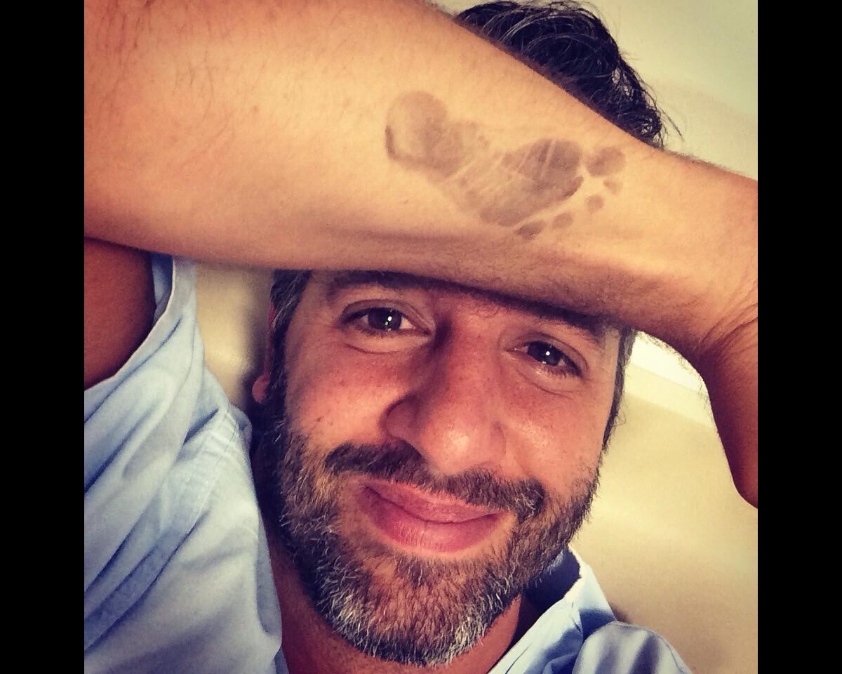 Foto: Ike Levy, marido de Luciana Mello, exibiu orgulhoso a marca do ...