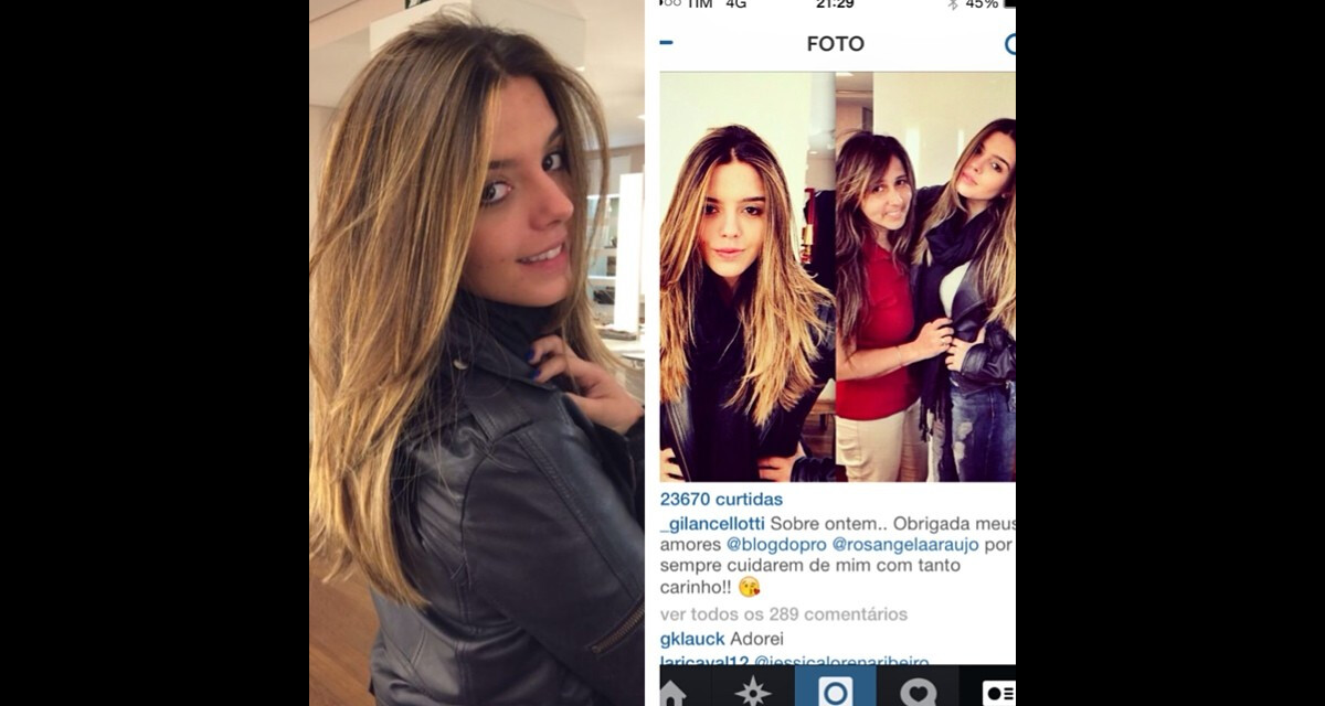 Foto: Giovanna Lancellotti agradece aos profissionais do salão de ...