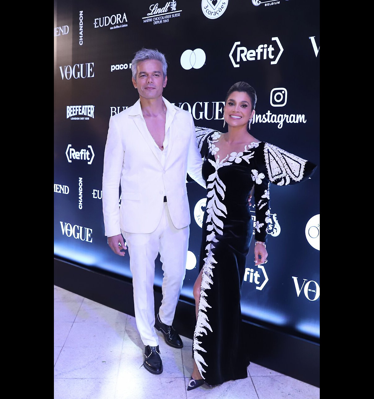 Foto: Flávia Alessandra e Otaviano Costa combinam looks preto e branco ...
