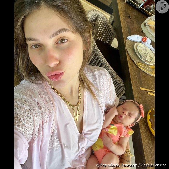 Virgínia Fonseca relatou drama da amamentação da filha Maria Flor ...