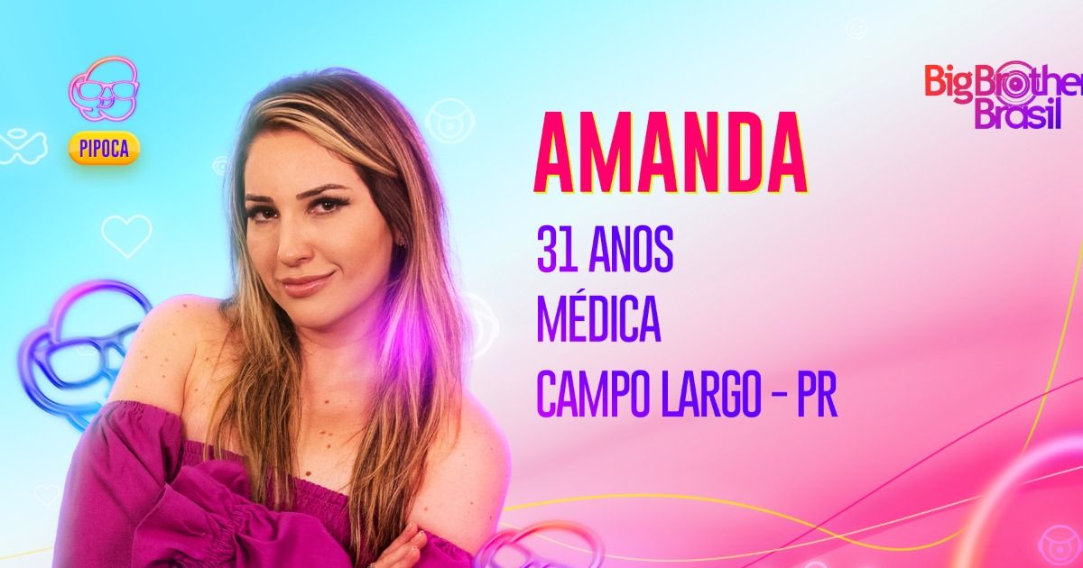 BBB 23: Conheça Amanda, última participante do time Pipoca anunciada ...