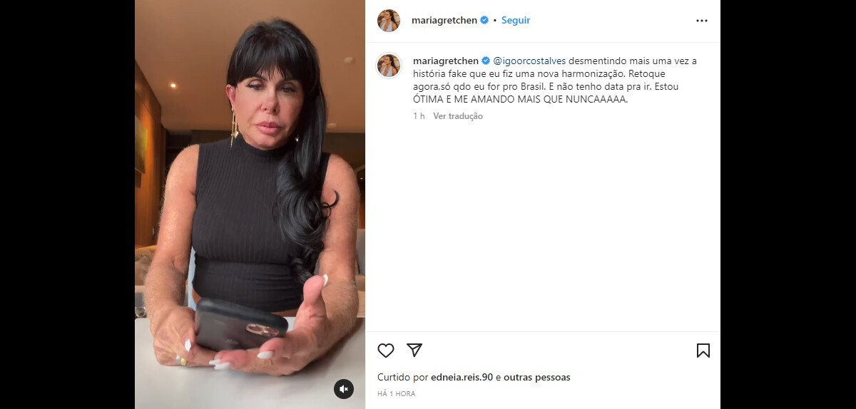 Foto: Gretchen reforçou que está muito bem com sua aparência - Purepeople