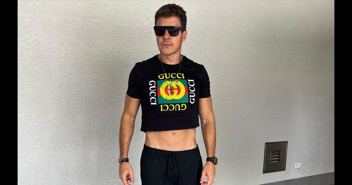 Rodrigo Faro de cropped: apresentador entrou na tendência que tem feito ...
