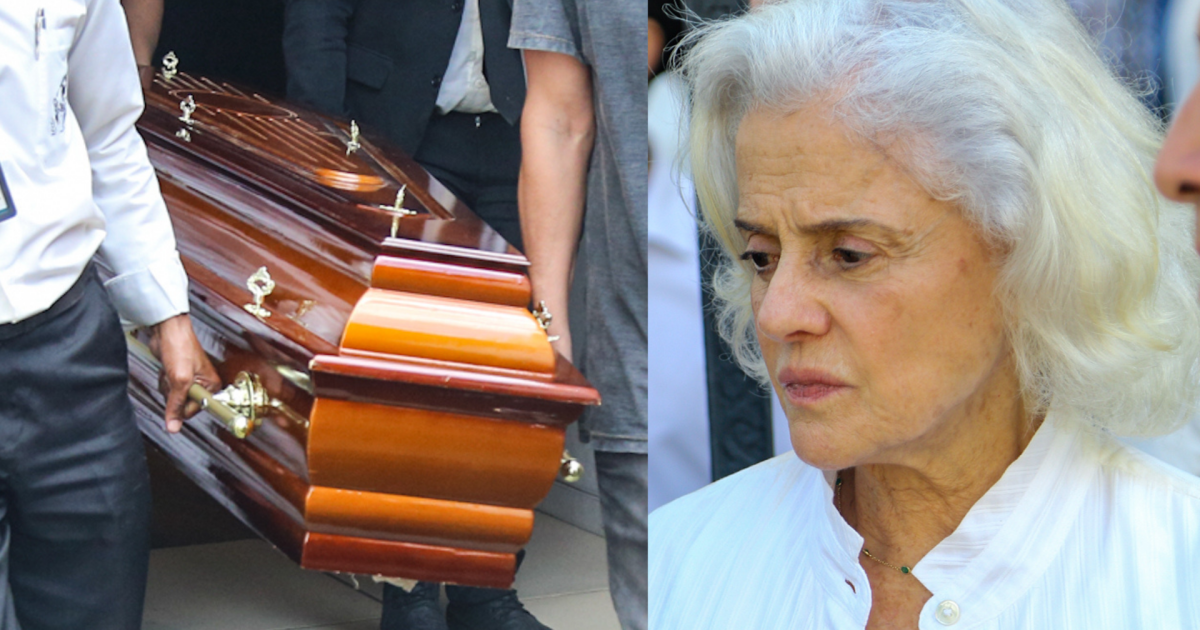 Marieta Severo é vista emocionada após corpo do marido, Aderbal Freire ...