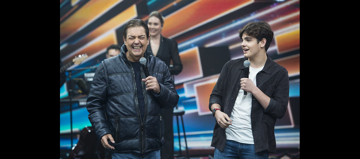 Foto: Fausto Silva ao lado do filho Rodrigo no 'Faustão na Band ...