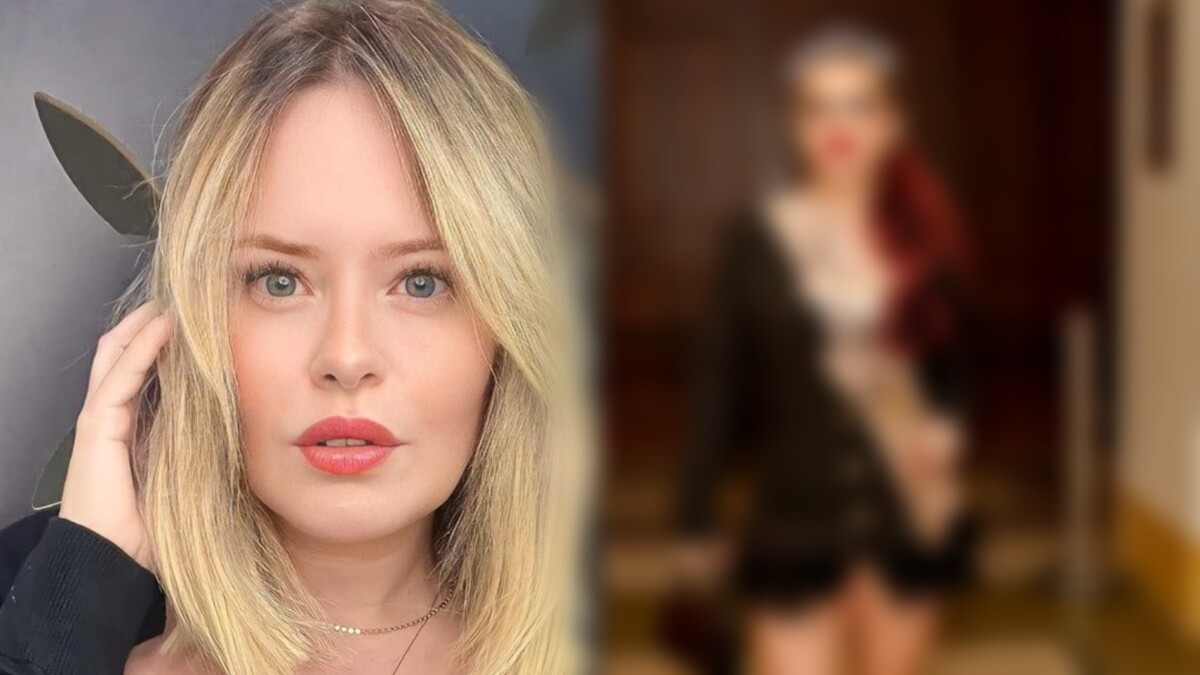 Foto: Mari Bridi improvisa look com vestido curto blazer no Halloween ...