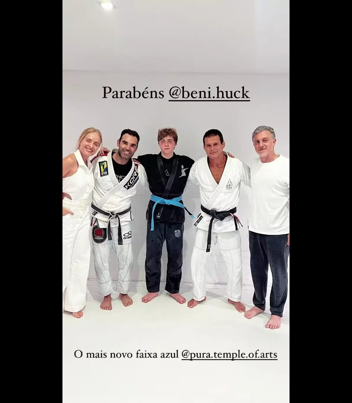 Foto: Nesta semana, Benício Huck foi promovido para a faixa azul no jiu ...