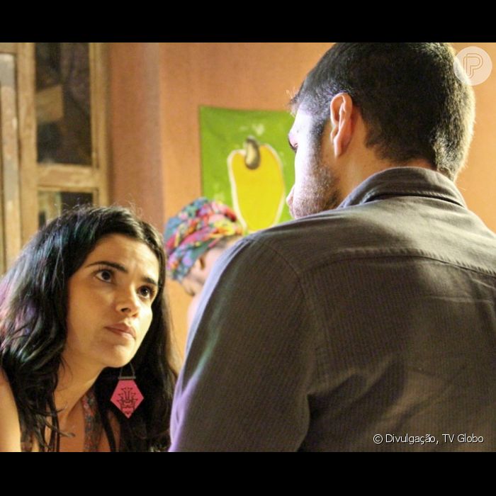 Toia (Vanessa Giácomo) diz a Dante (Marco Pigossi) que vai ajudá-lo a ...