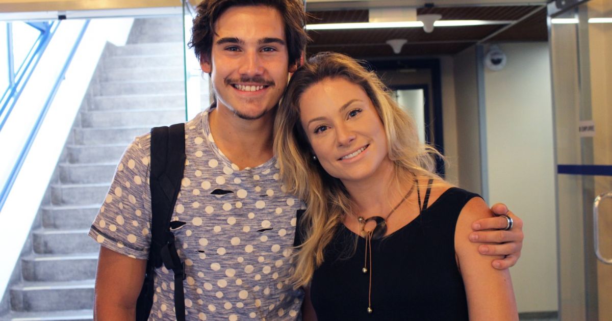 Giselle Prattes recebe orientações do filho, Nicolas Prattes, para ...