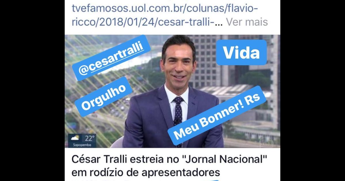 'Orgulho define! Meu Bonner', comemorou Ticiane Pinheiro - Purepeople