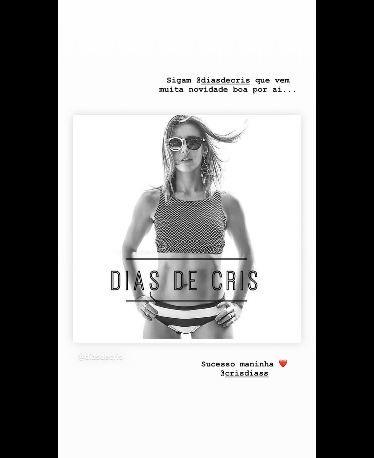 Foto: A irmã da jornalista Cris Dias, Gabriela, postou em seu Instagram ...