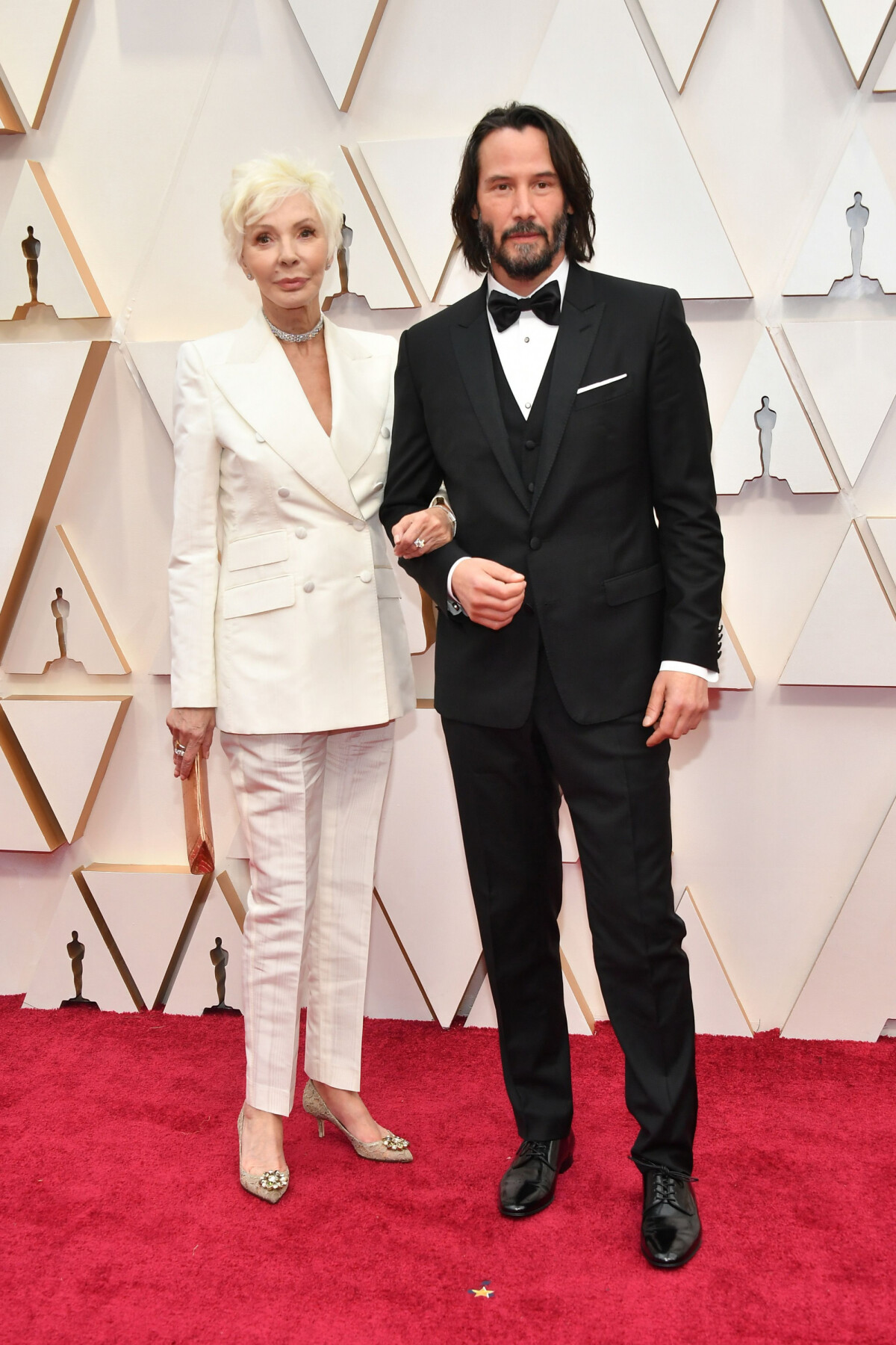 Foto: Keanu Reeves levou a mãe, Patricia, ao Oscar 2020 - Purepeople