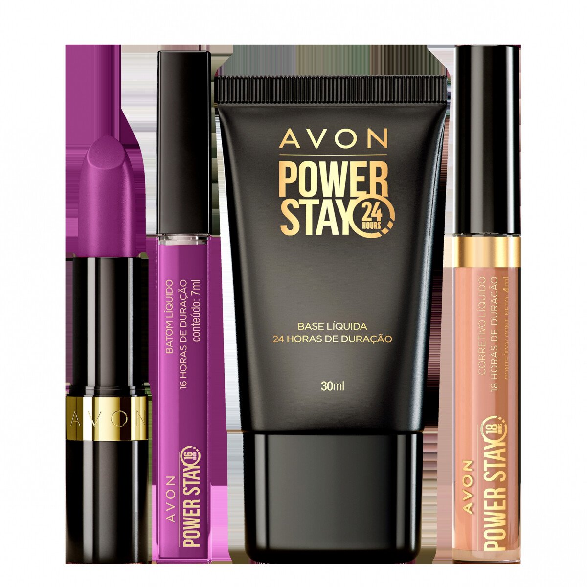 Foto: Linha Power Stay da Avon tem base, corretivo e batons - Purepeople