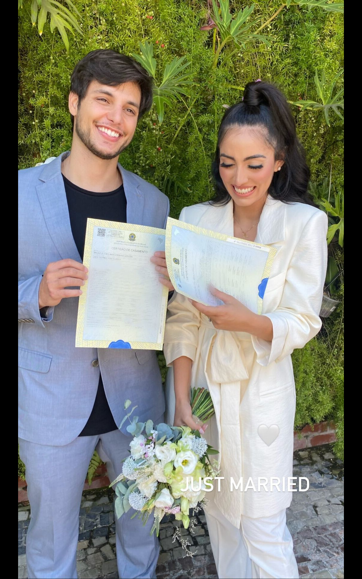 Foto: Jade Seba e Bruno Guedes se casaram em cartório no civil, nesta ...