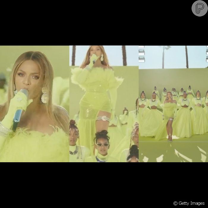 Beyoncé no Oscar 2022: com look neon e participação da Blue Ivy ...