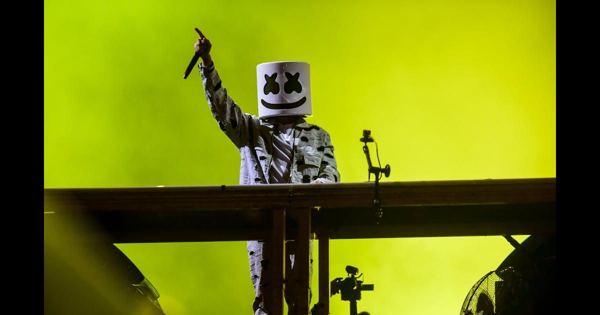DJ Marshmello também comandou o Palco Mundo do festival - Purepeople