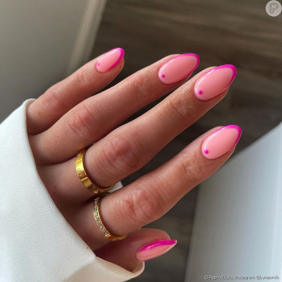 Unha francesinha colorida, com brilho ou minimalista: fotos para ...