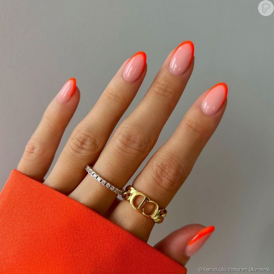 Unha francesinha colorida, com brilho ou minimalista: fotos para ...