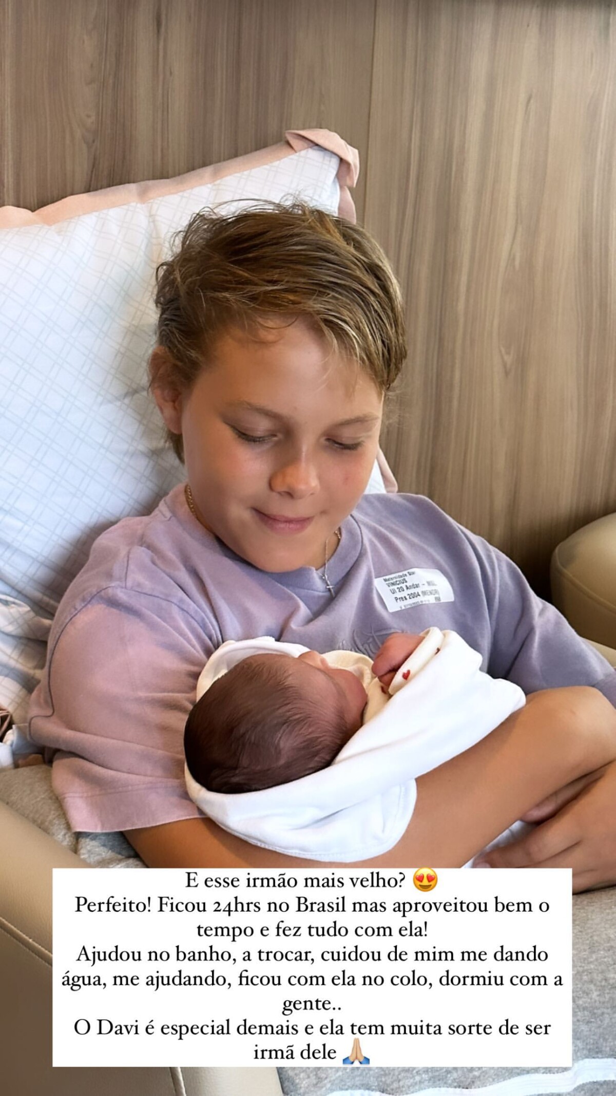 Foto: Mavie também conheceu outros familiares logo após o nascimento ...