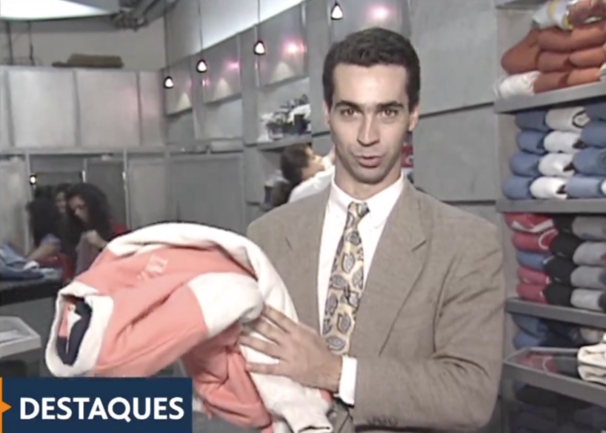 Foto: César Tralli mostrou como era sua aparência na época, quando ...