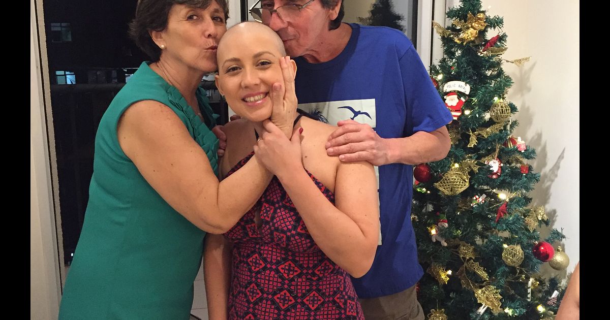 Linda Rojas contou com o apoio da família para superar o câncer ...