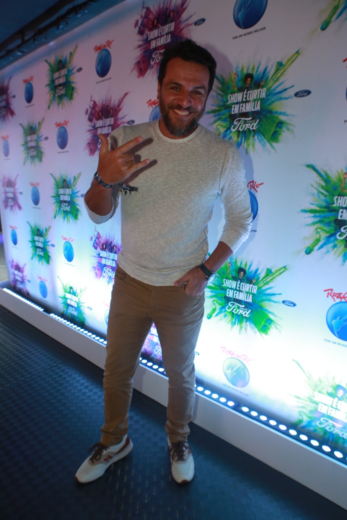 Foto: O ator Rodrigo Lombardi posa em camarote da Ford no Rock in Rio ...