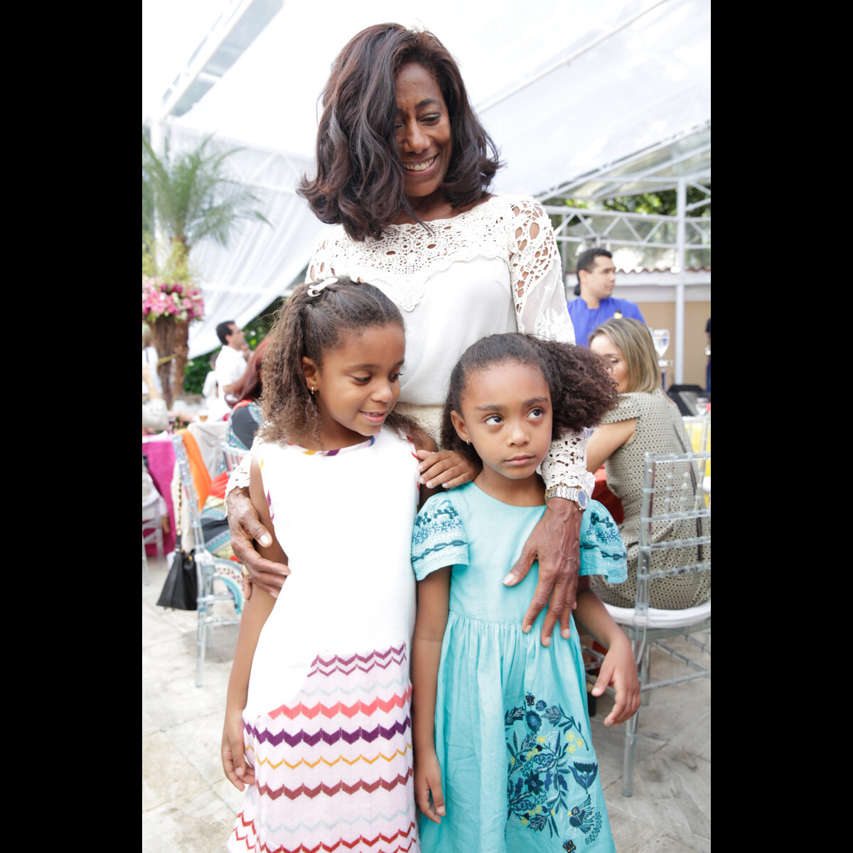Foto: Glória Maria levou as filhas Maria e Laura ao evento beneficente ...