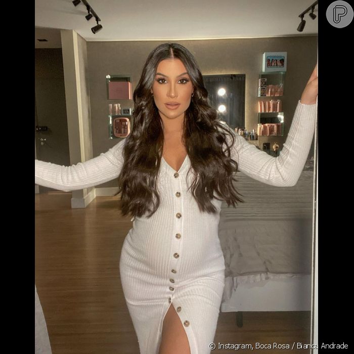 Boca Rosa sempre fez questão de mostrar crescimento da barriga na ...