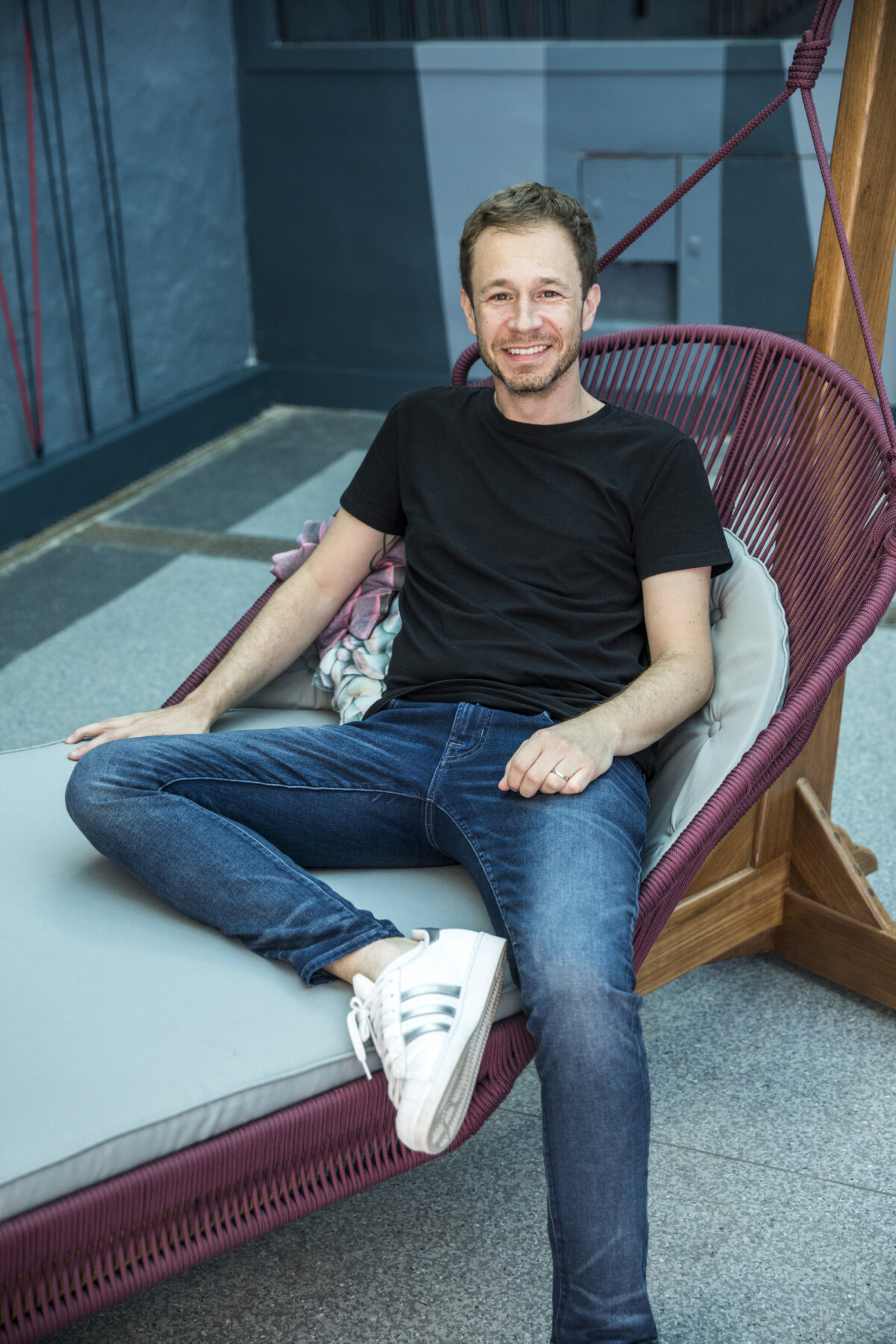 Foto: Tiago Leifert fez um quadradinho de quatro no palco da atração ...