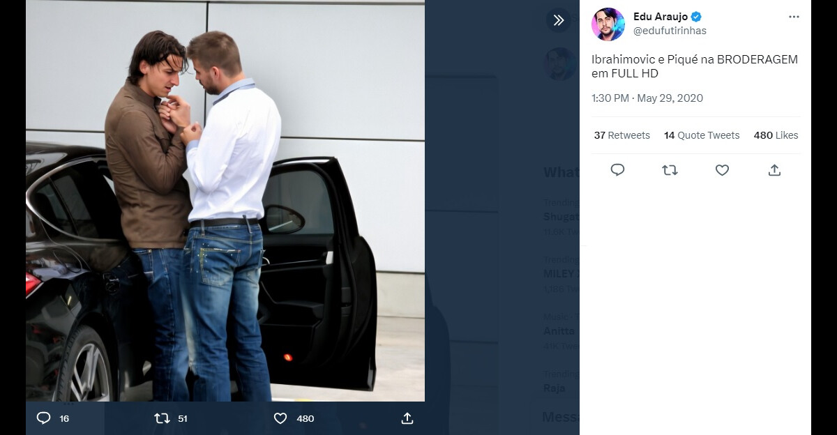 Foto: Foto de Piqué com Ibrahimovic viralizou há dez anos - Purepeople