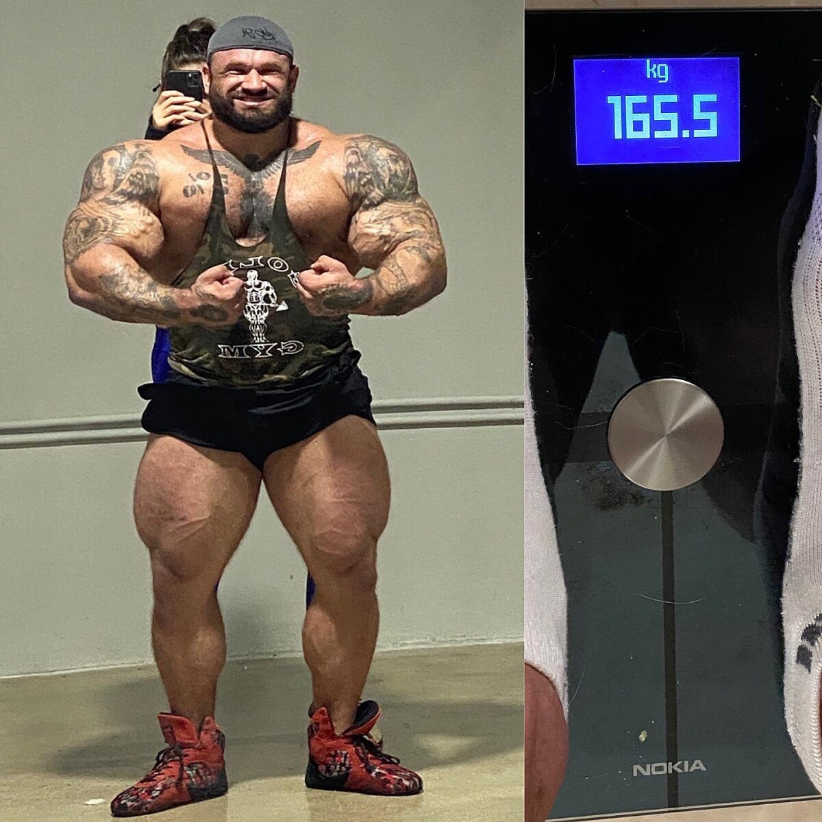 Foto: Illia 'Golem' Yefimchyk pesava 165 quilos e tinha 1,85 metros de ...