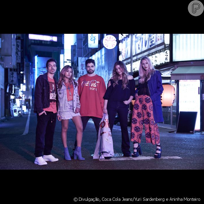 Sasha Meneghel posa com os outros garotos propaganda da marca, Di ...