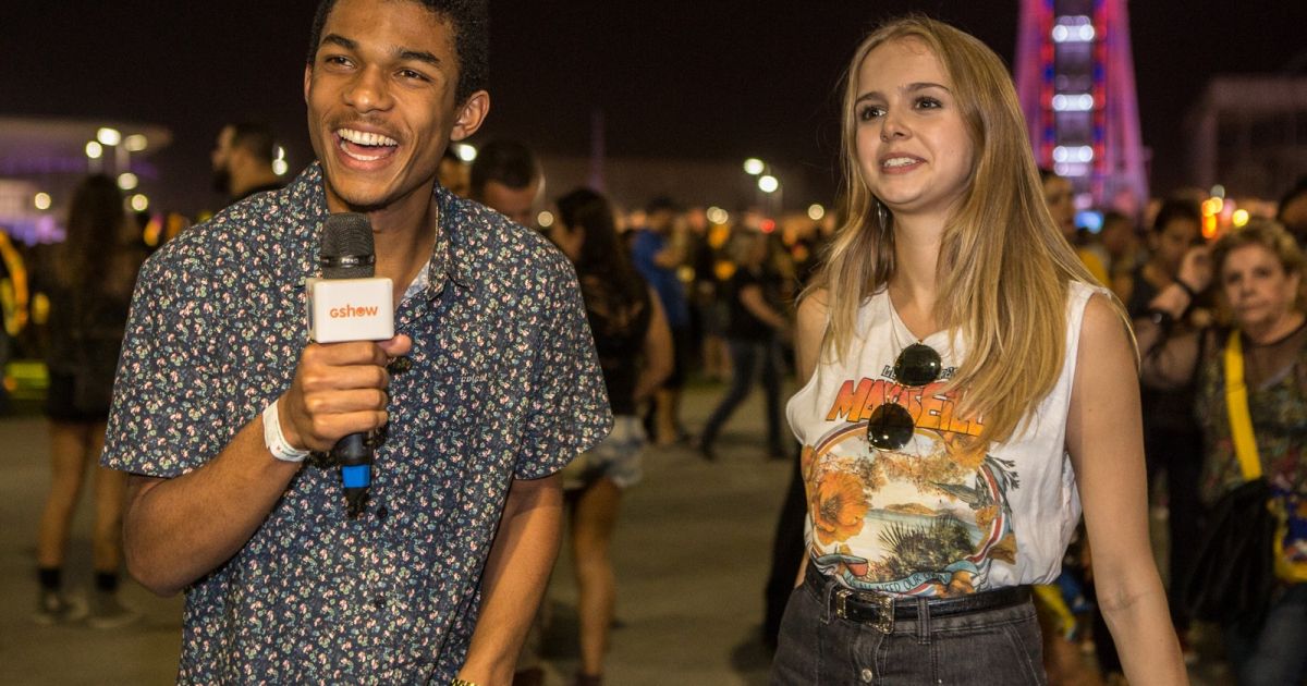 Isabelle Scherer atuou como repórter do 'Gshow' no Rock in Rio 2017 ...