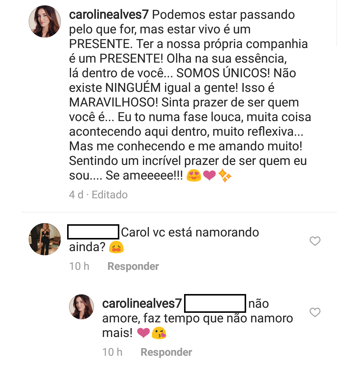 Foto: Carol Alves anunciou fim do namoro com Fernando Medeiros ao ...