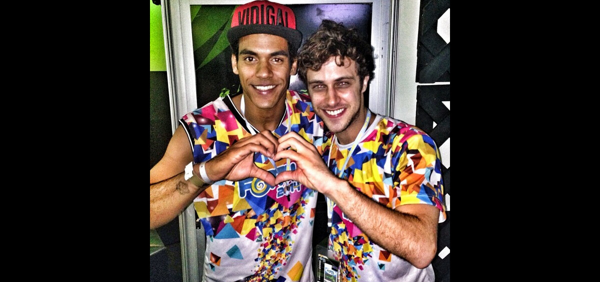 Foto: Marcello melo Jr. e Ronny Kriwat aproveitaram o descanso também ...