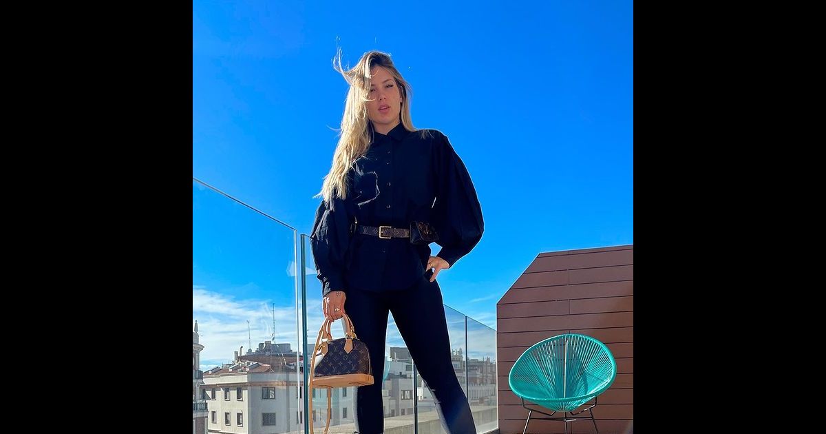 Virgínia chegou em Madri nesta segunda-feira (4) e já posou para fotos ...