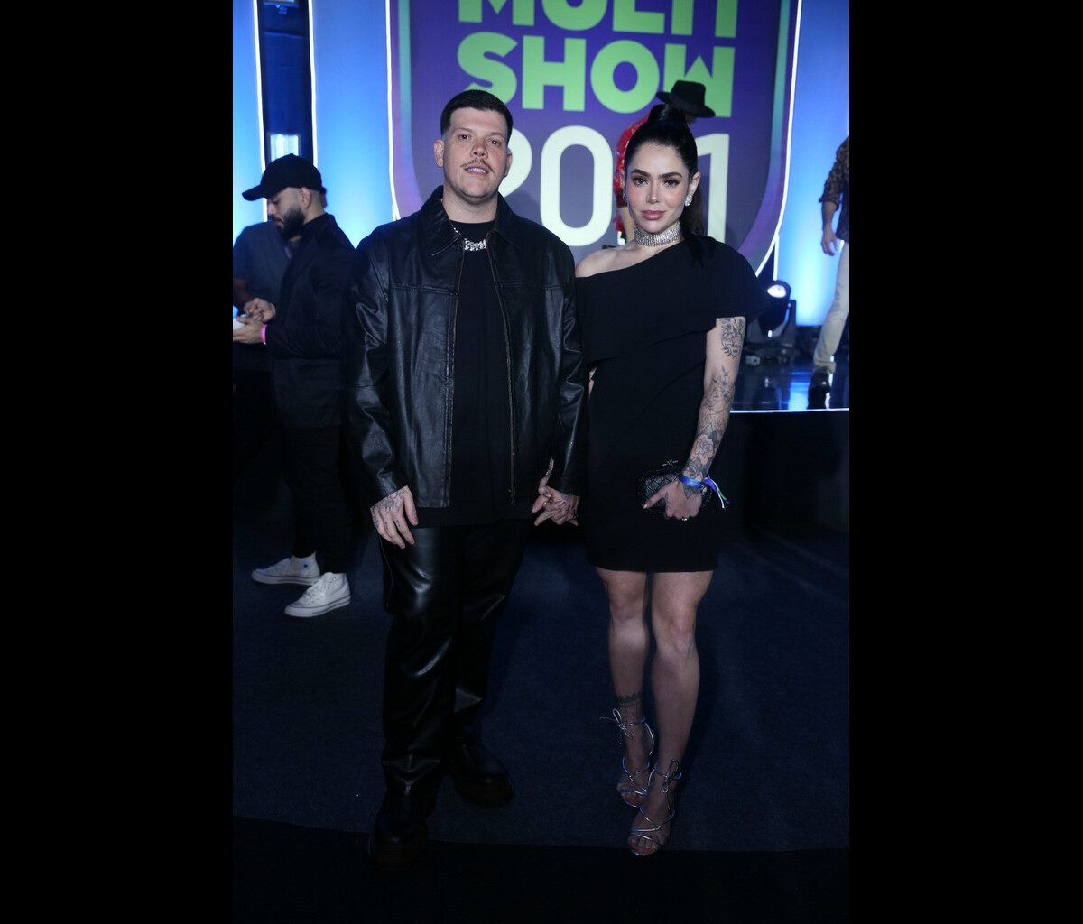 Foto: O cantor Ferrugem foi ao 'Prêmio Multishow 2021' com mulher Thais ...