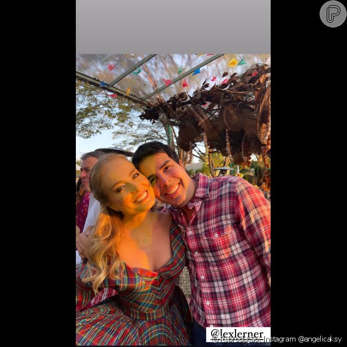 Angélica com Alex Lerner na festa junina - Purepeople