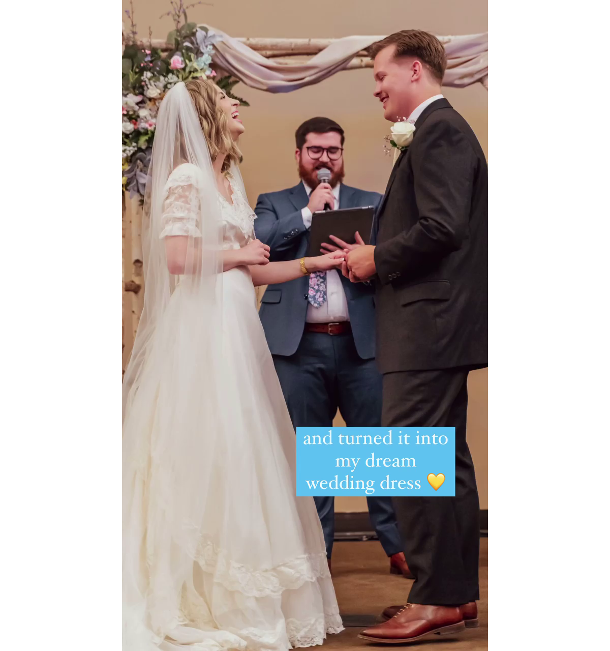 Foto: Casamento com vestido de noiva de segunda mão foi mostrado em detalhes por Lily Smith em ...