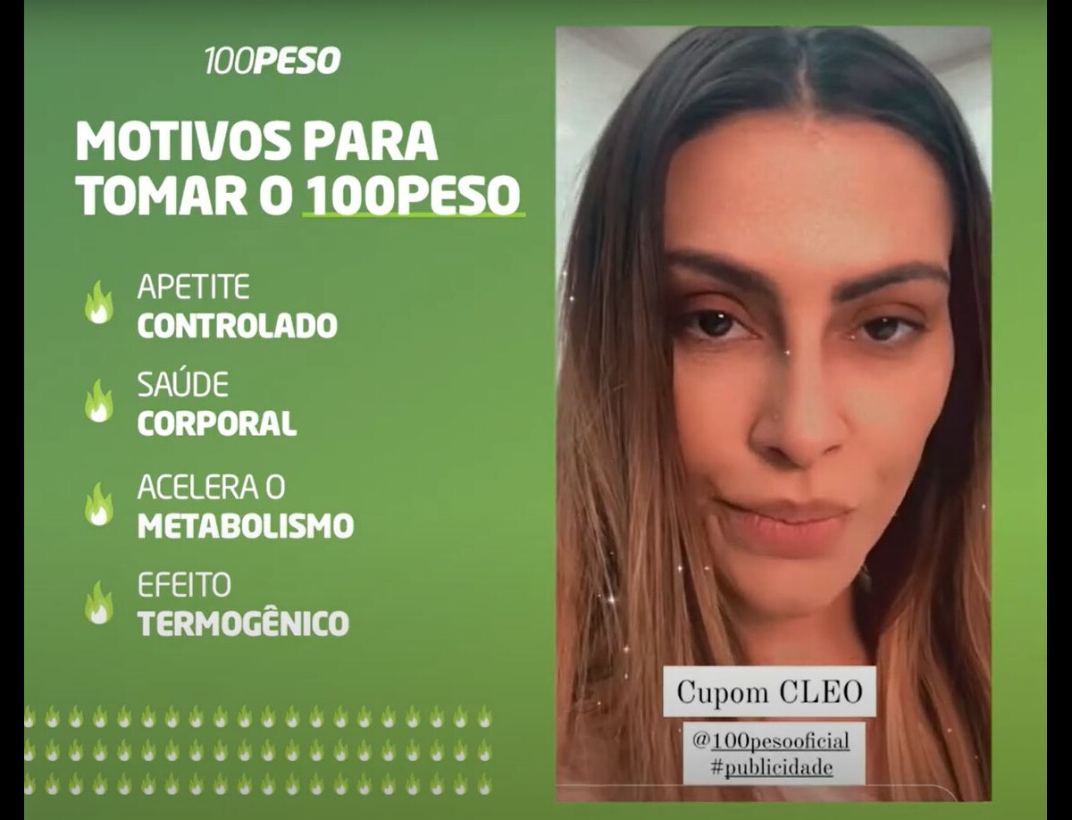Foto: Cleo garantiu que nunca falou do produto como emagrecedor, mas ...