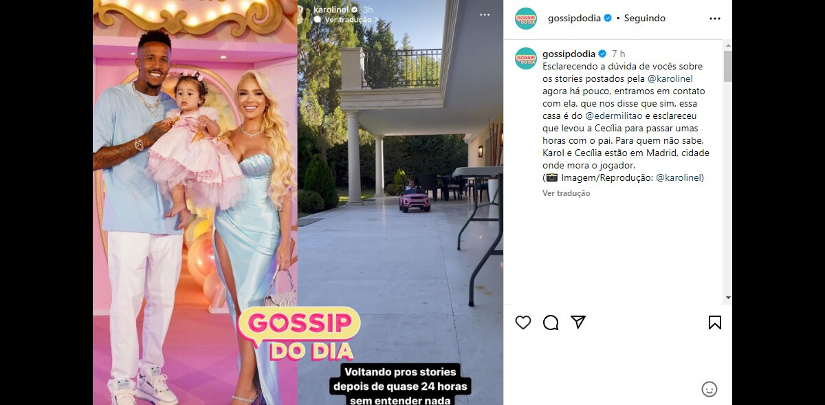 Foto: Karoline Lima confirmou a informação a uma página no Instagram ...