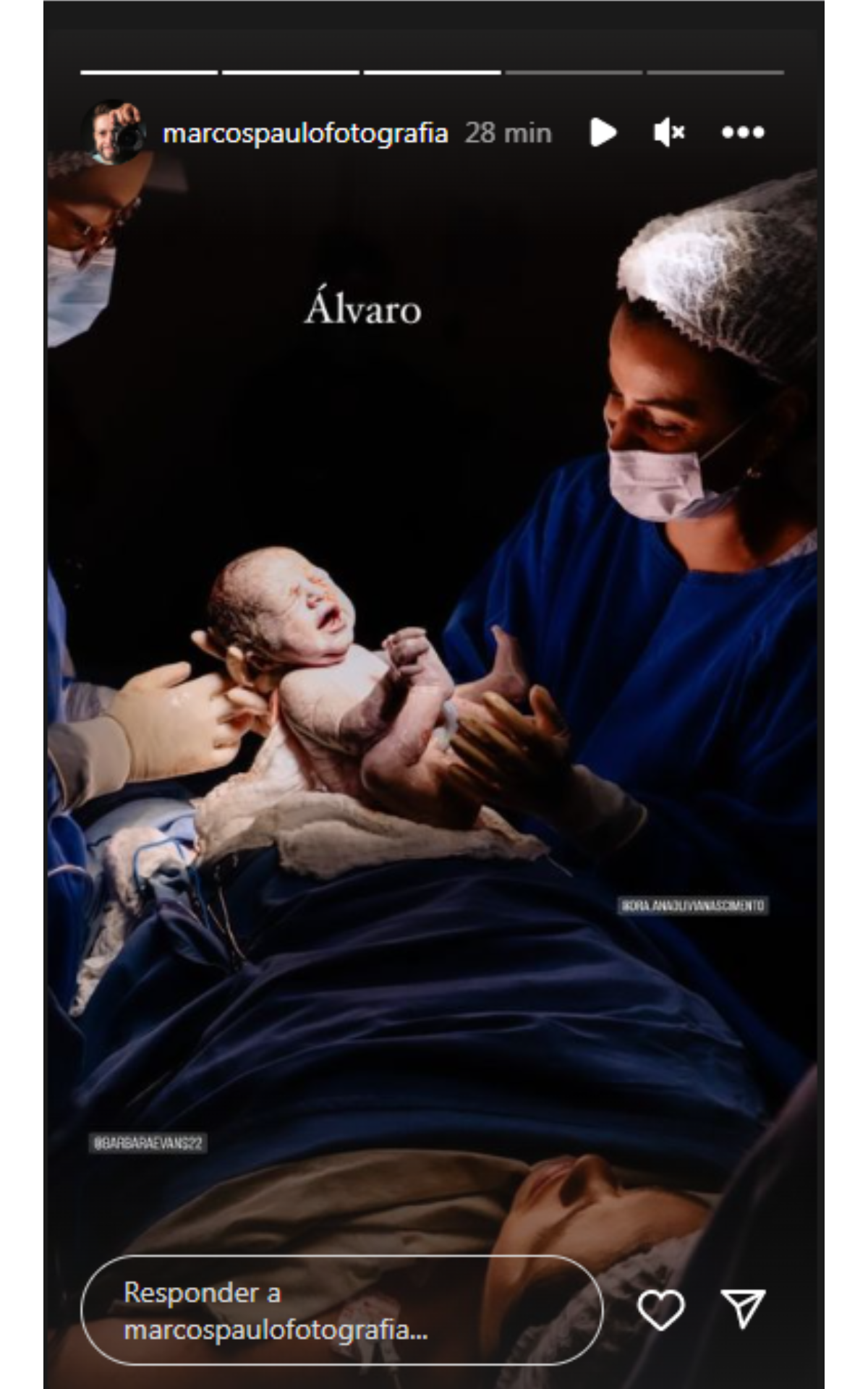 Foto: Nasce Álvaro, filho de Bárbara Evans: ele foi o primeiro a vir ao ...