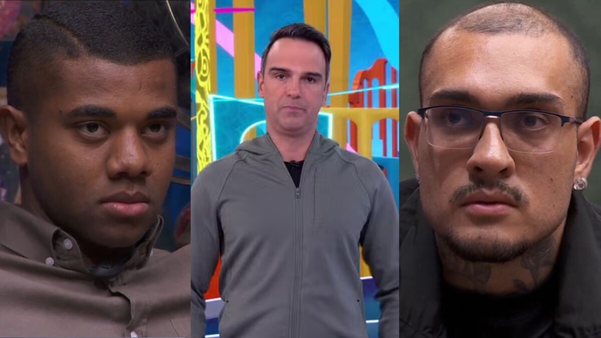 Foto: Davi e Bin levaram uma bronca de Tadeu Schmidt ao vivo no 'BBB 24 ...