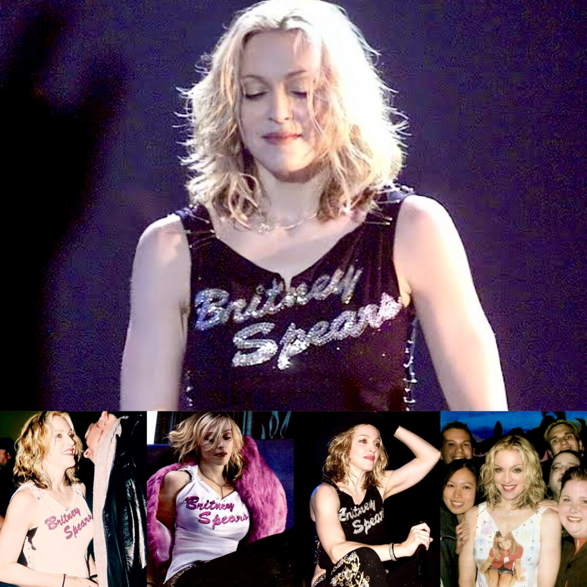 Foto: Madonna já usou várias blusas com o nome de Britney Spears ...