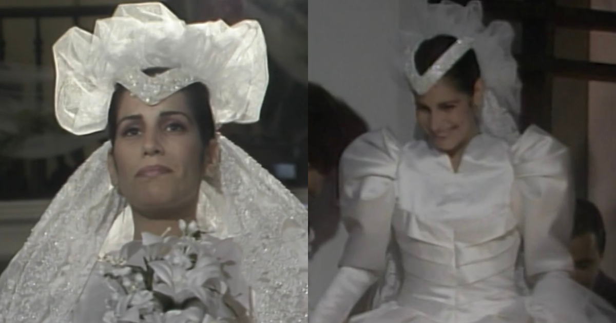 Nada de vestido de noiva básico! Em 1988, Maria de Fátima de Gloria ...
