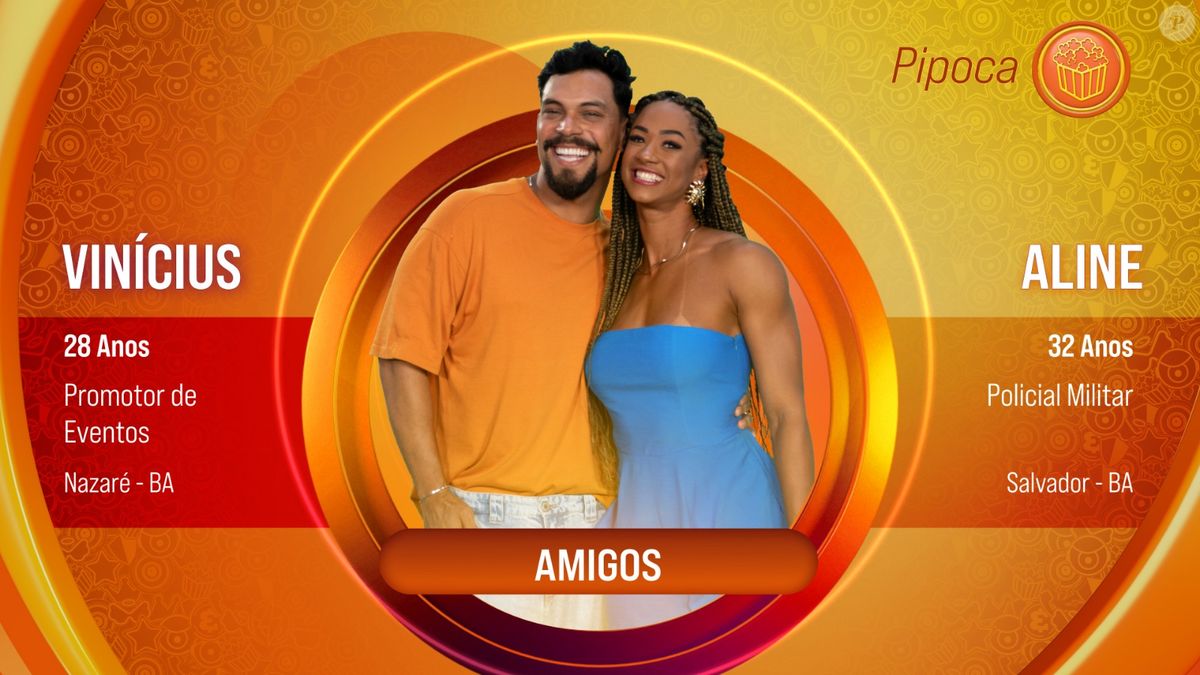 Foto: 'bBB 25': os baianos Vinícius, de 28 anos, e Aline, de 32, são ...